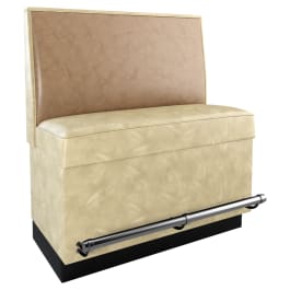 Plain Back Restaurant Booth with Padded Base - Bar Height