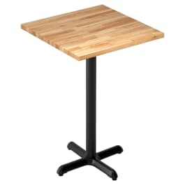 Premium Solid Wood Butcher Block Restaurant Table - Bar Height