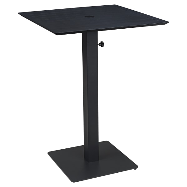 Ella Bar Table Set in Black with Umbrella Base